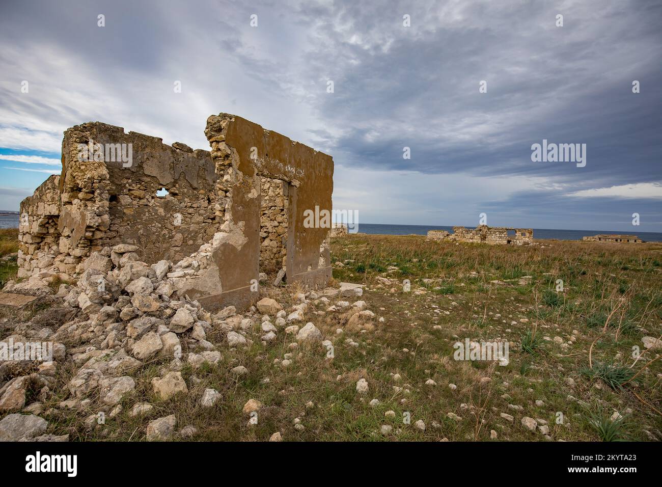 WWii Italian defence placements in Sicily Stock Photo - Alamy