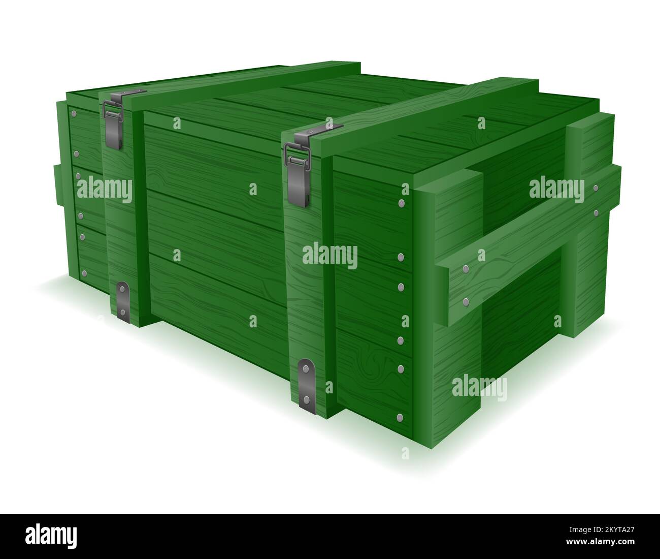 Army Wooden Box For Weapons And Ammunition Vector Illustration Isolated