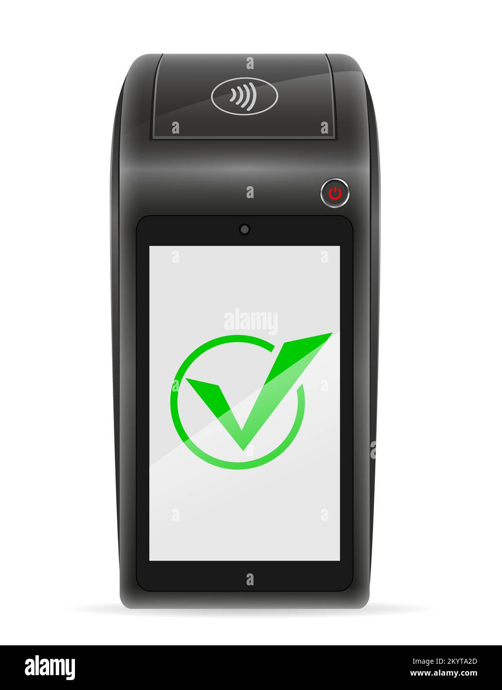 pos terminal for contactless payment for products and services vector ...