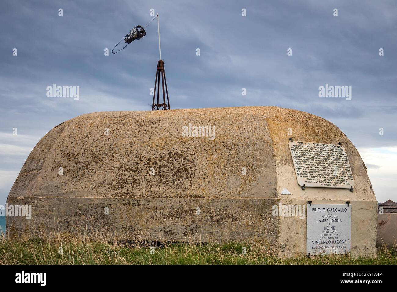 WWii Italian defence placements in Sicily Stock Photo - Alamy