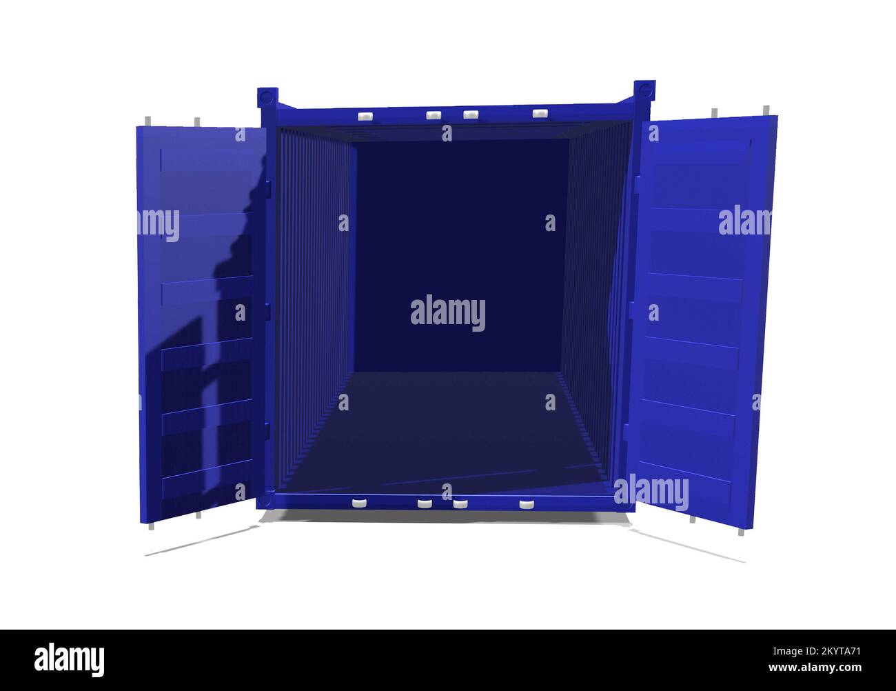 cargo container for the transport of goods 3d render illustration isolated on white background ...