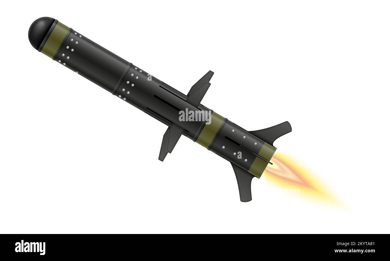hand portable missile system vector illustration isolated on white ...