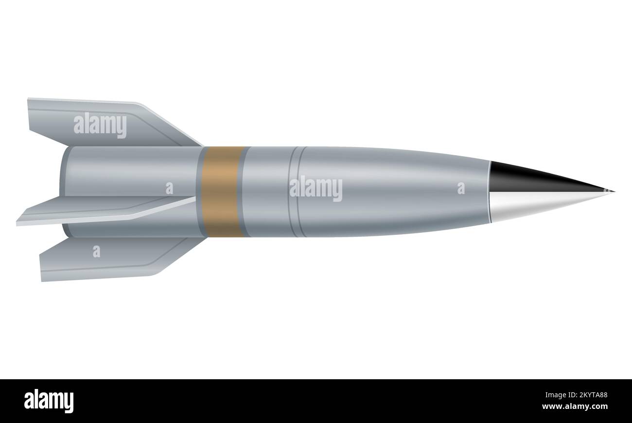 long range ballistic military missile vector illustration isolated on ...