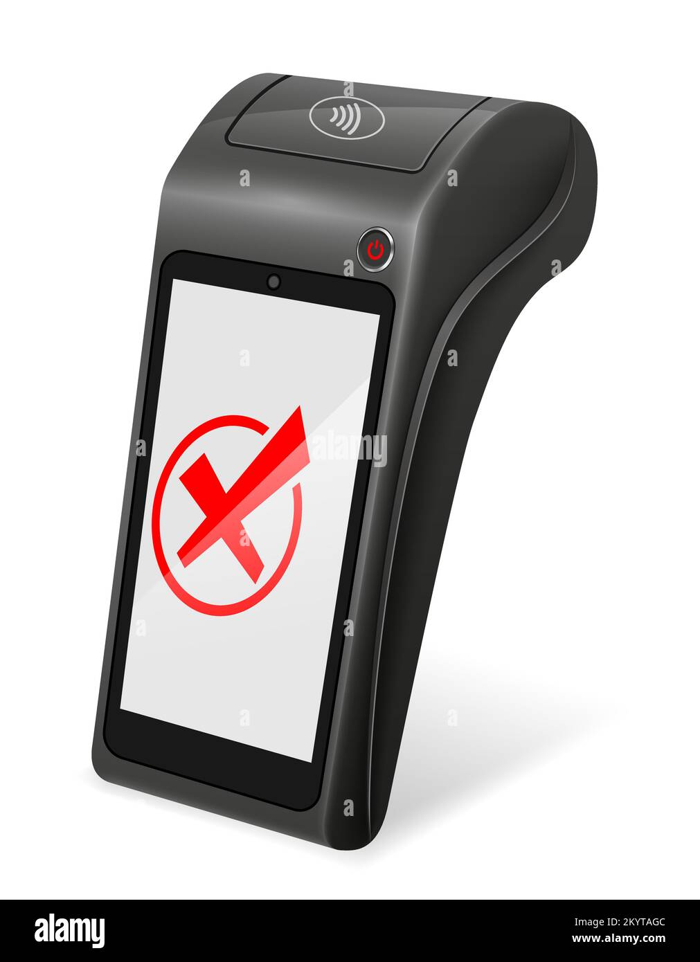 pos terminal for contactless payment for products and services vector ...