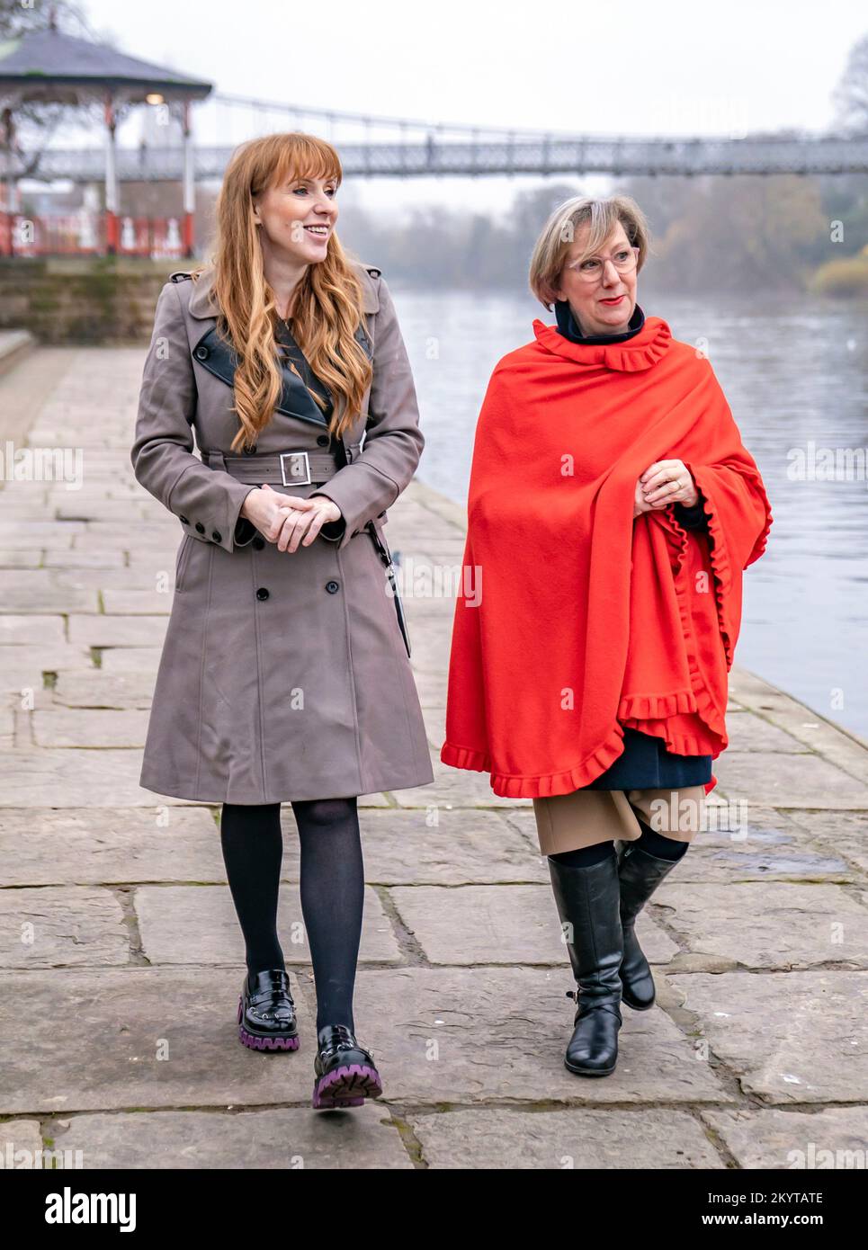 Labour Deputy leader Angela Rayner (left) meeting newly elected Labour ...