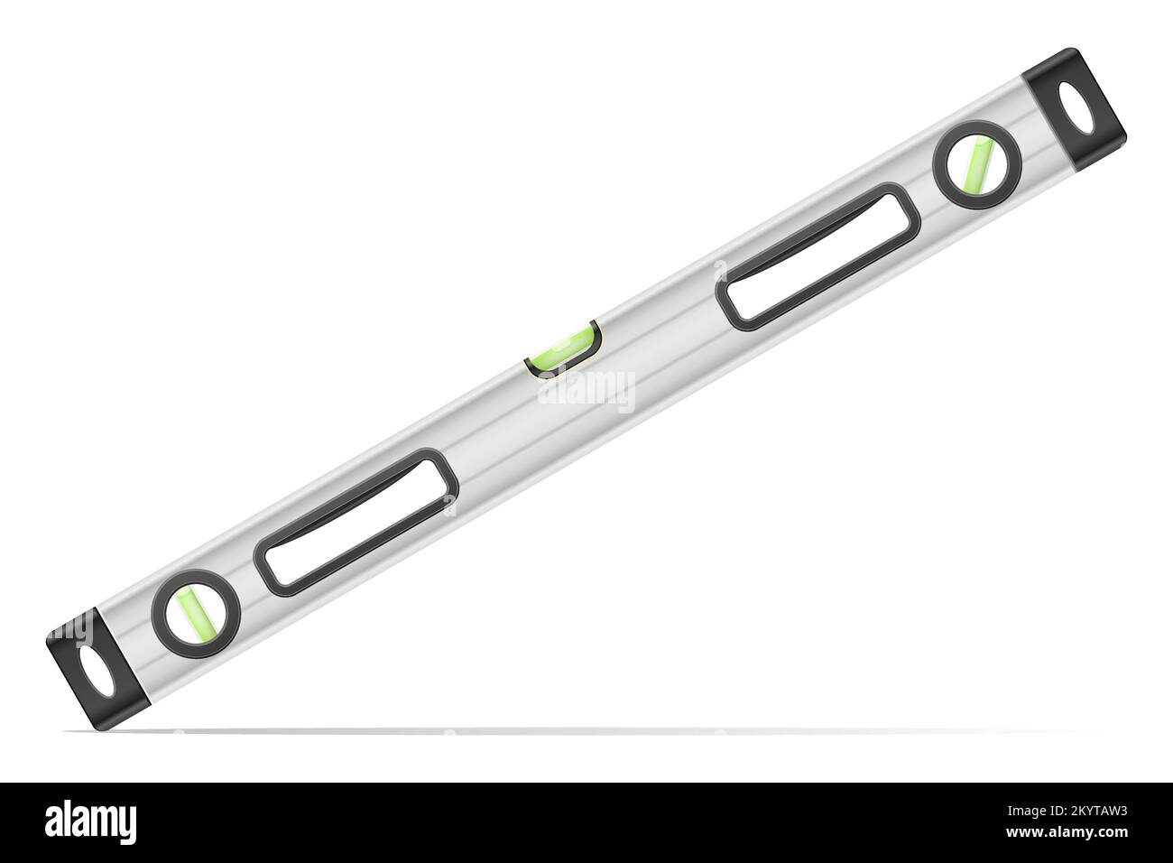building level measuring device for determining a flat surface vector ...