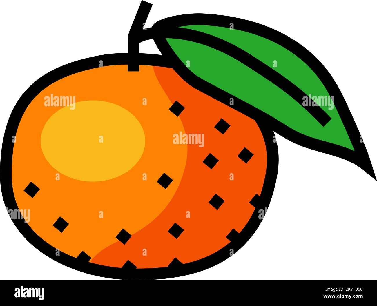 mandarin orange color icon vector illustration Stock Vector Image & Art ...
