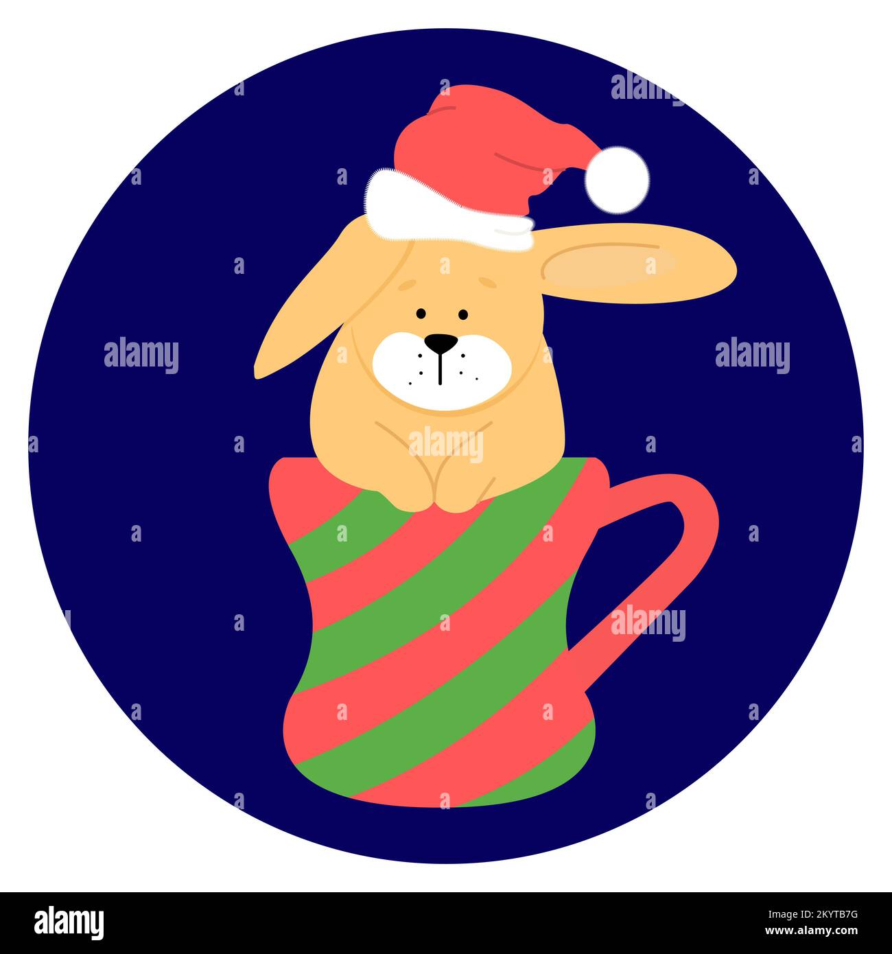 Christmas cute bunny cartoon Stock Vector Images - Alamy