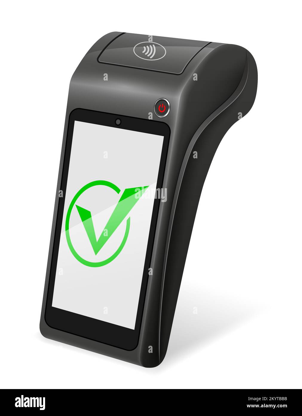 pos terminal for contactless payment for products and services vector ...