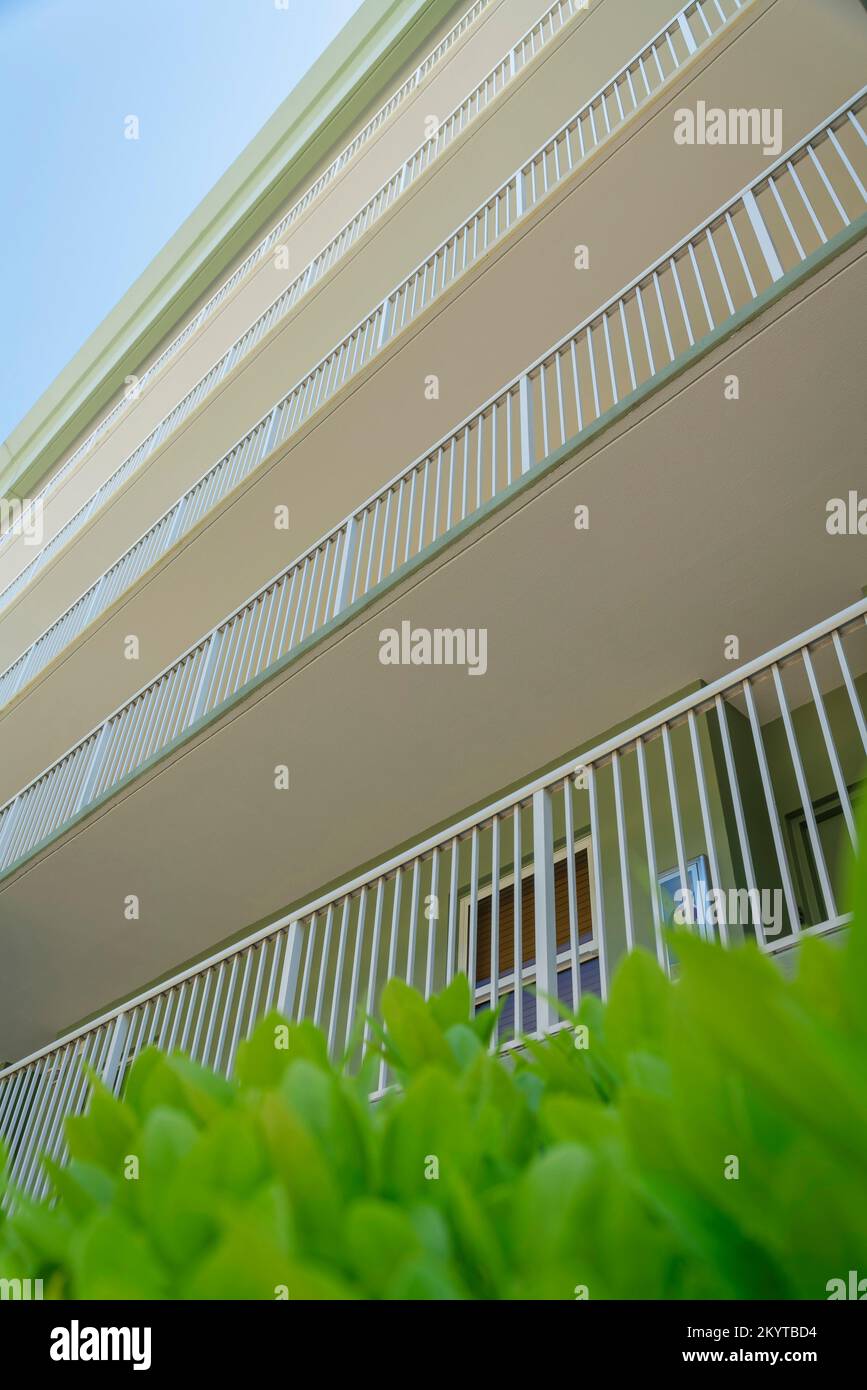 Exterior of residential building with corridors on each floor in Destin ...