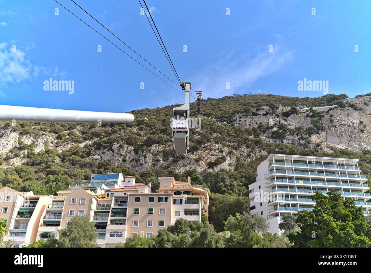 Cable car on Gibraltar to the nature reserve Stock Photo - Alamy