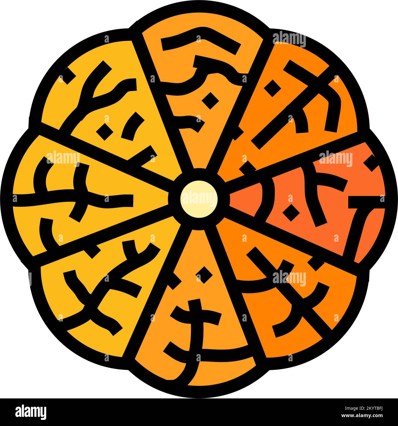 orange peeled slice color icon vector illustration Stock Vector Image ...