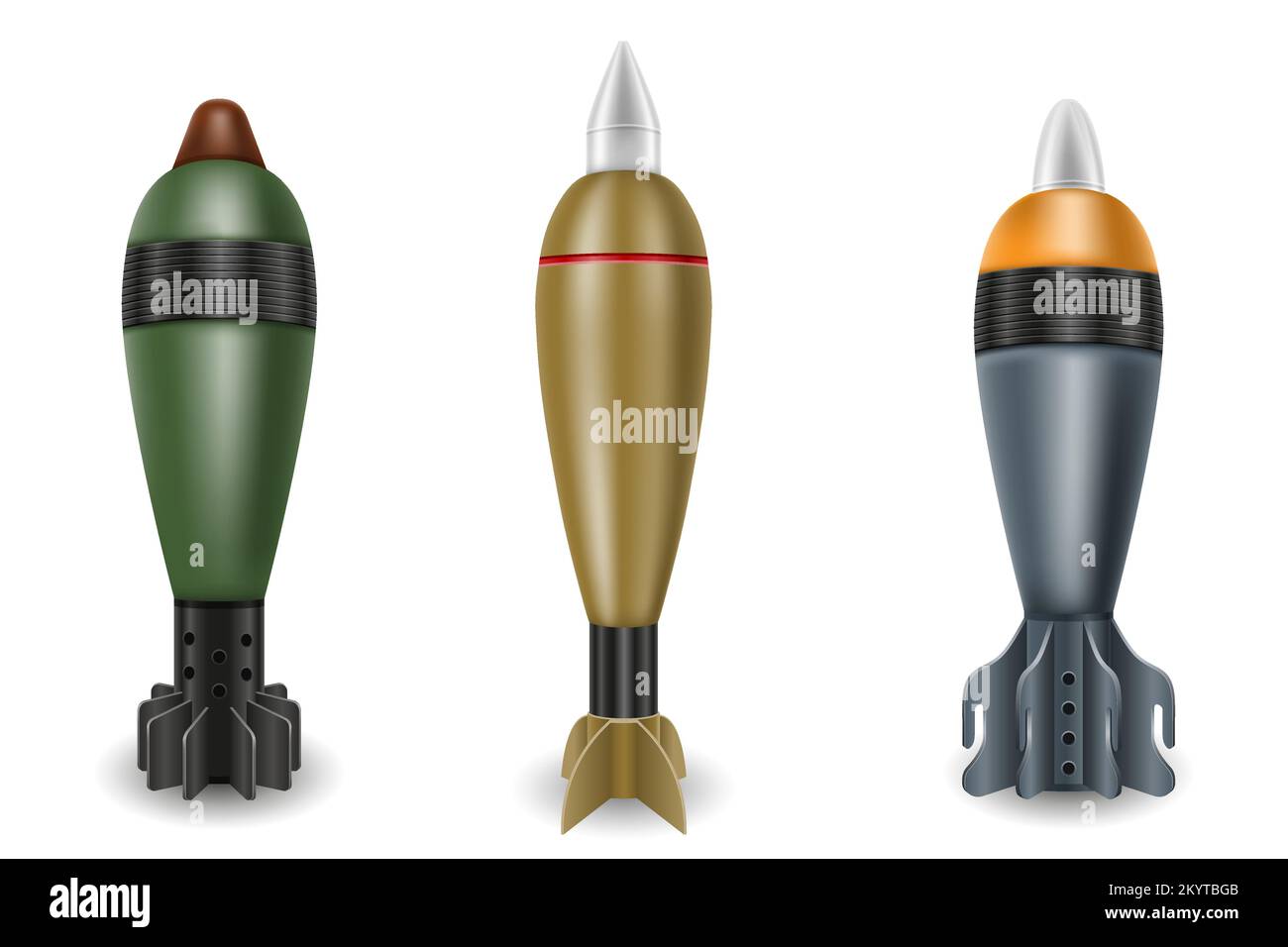 mortar military mine bomb vector illustration isolated on white ...