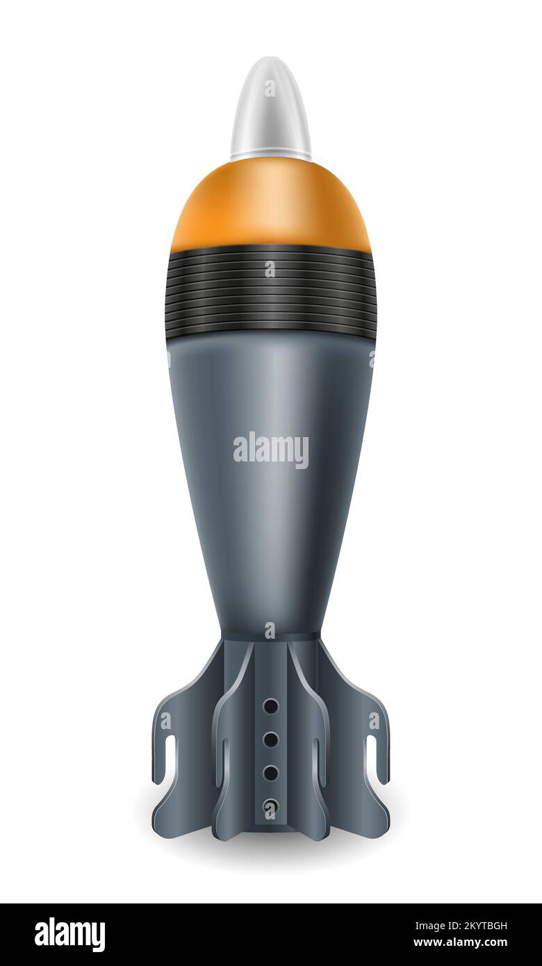 mortar military mine bomb vector illustration isolated on white ...