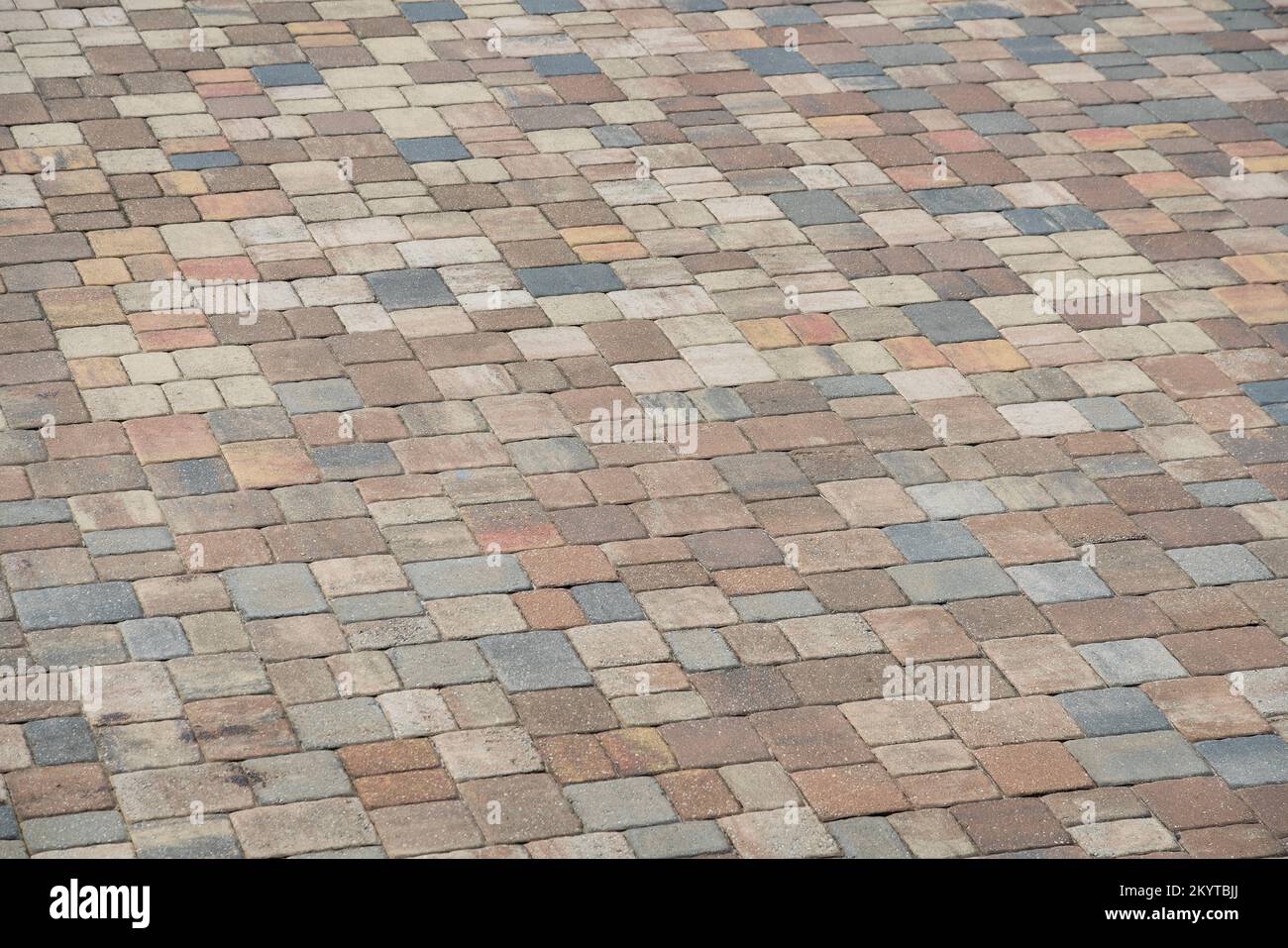 Pavement with stone brick paving on a street landscape in Destin ...