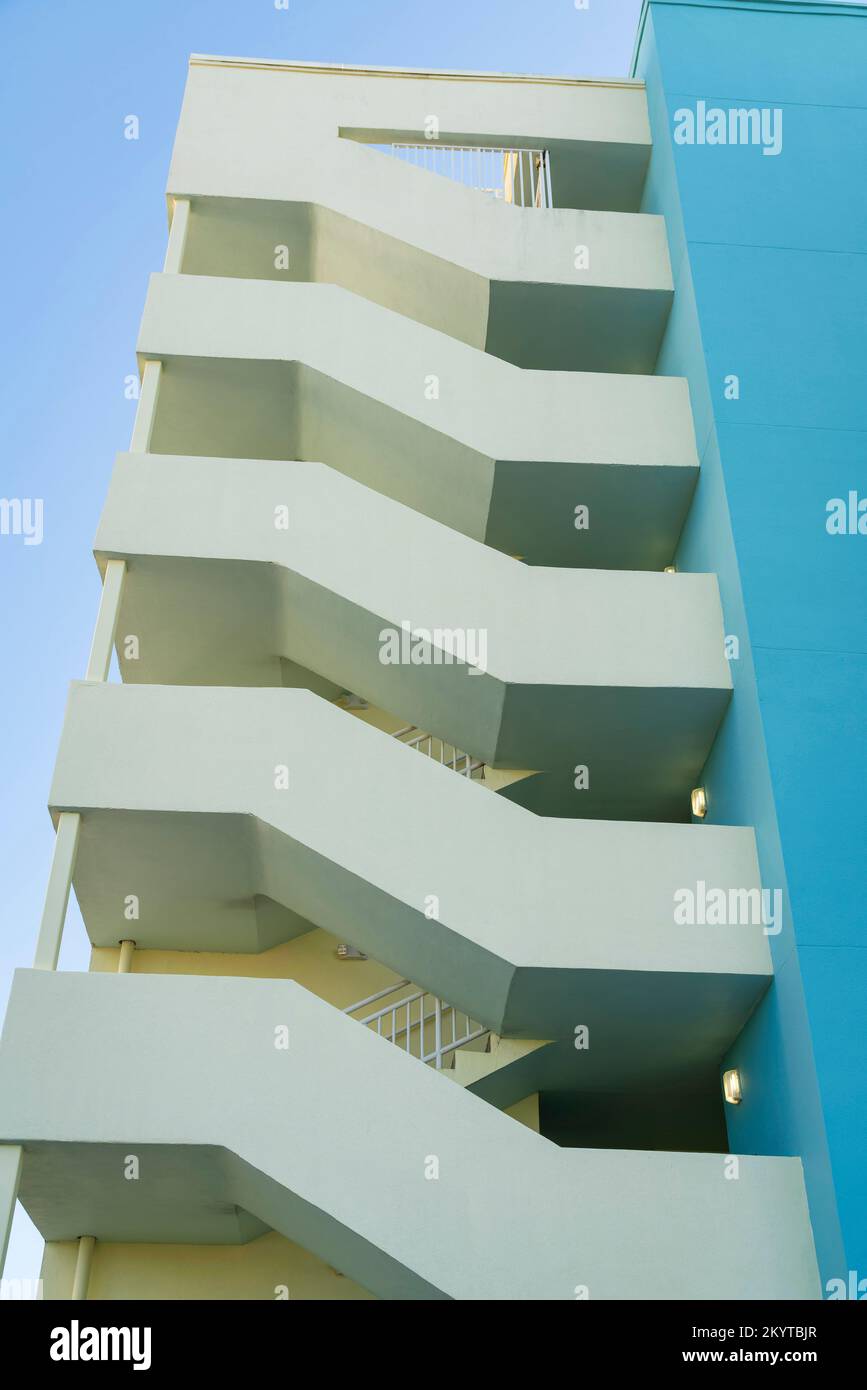 Flight of stairs of a building in Destin Florida viewed from the ...