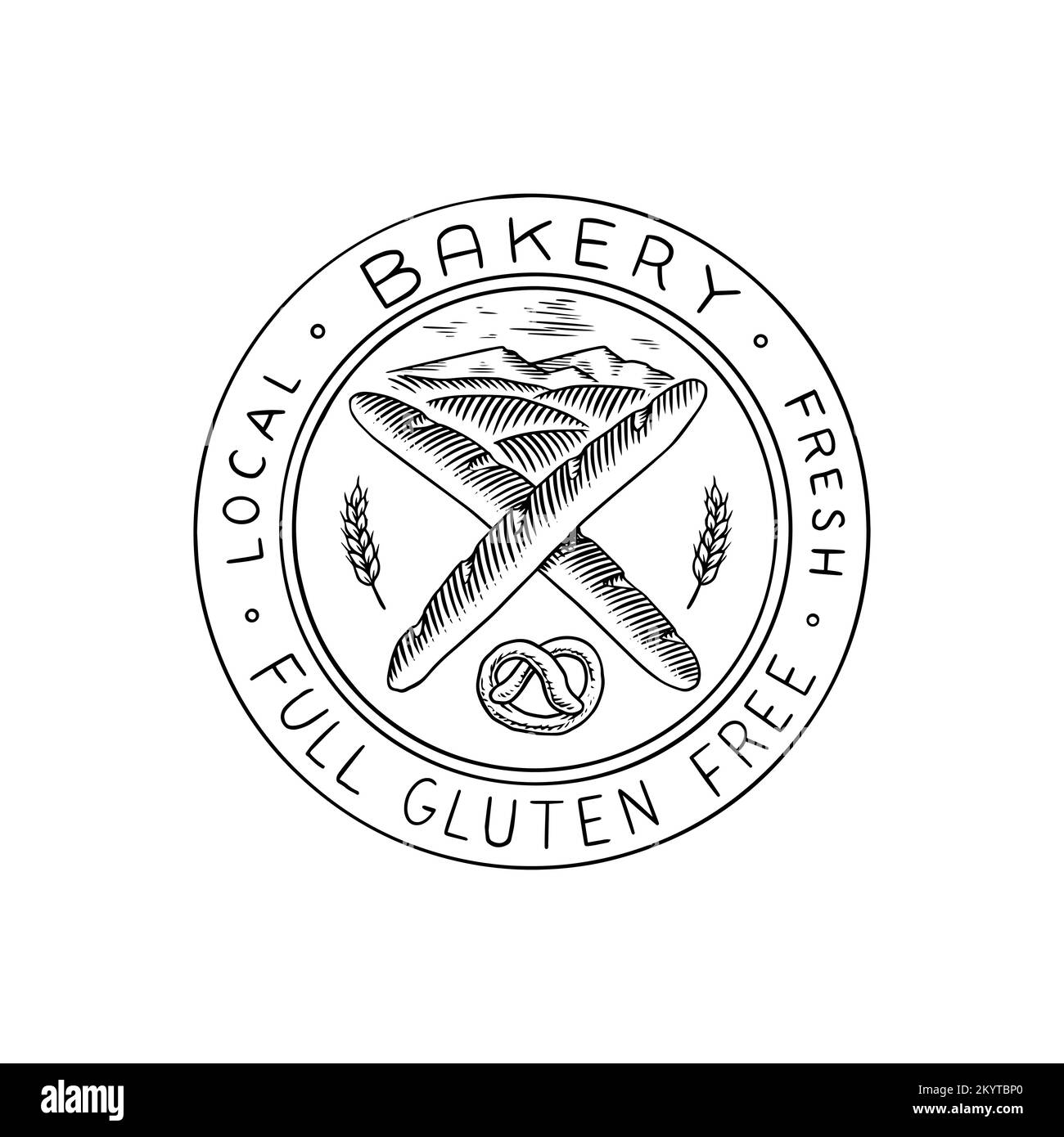 Bread illustration Black and White Stock Photos & Images - Alamy