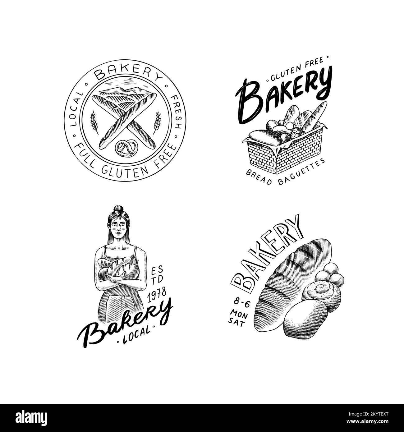 Culinary boss or chef. Hot brick oven. Bread, long loaf or baguette ...