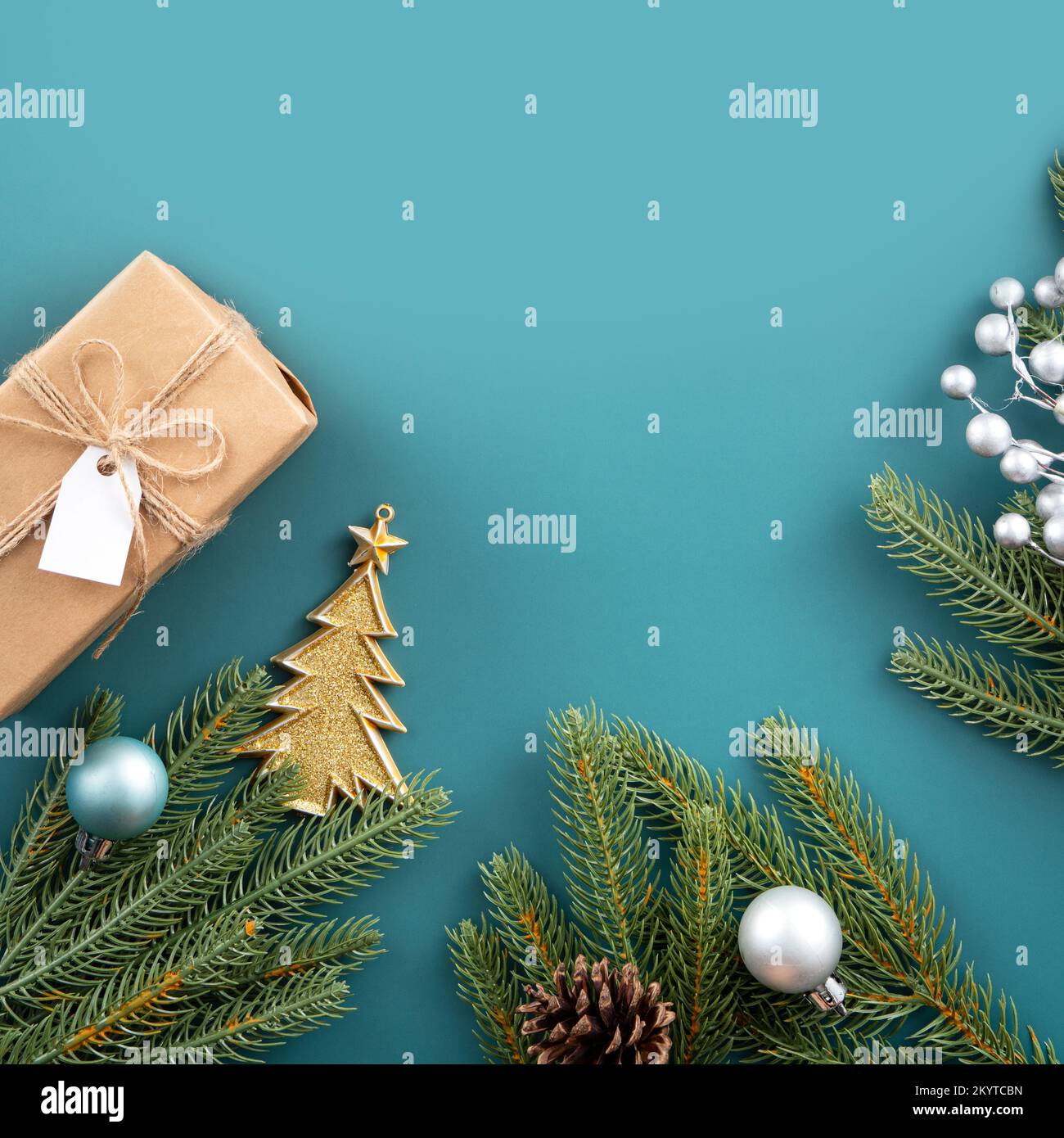 Christmas background design concept, holiday decoration ornament ...