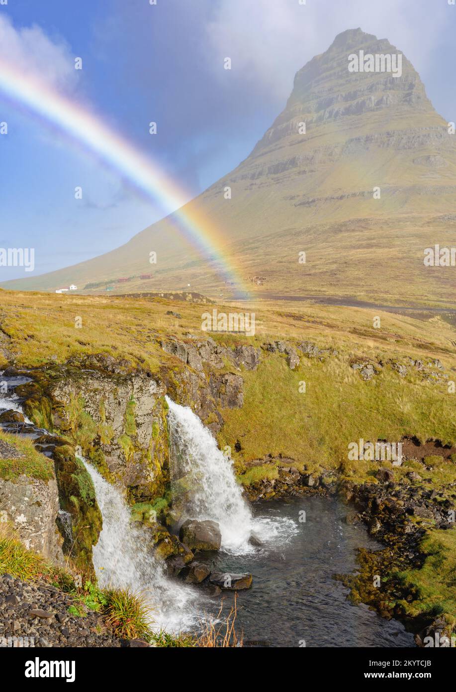 Rainbow over expansive icelandic hi-res stock photography and images ...