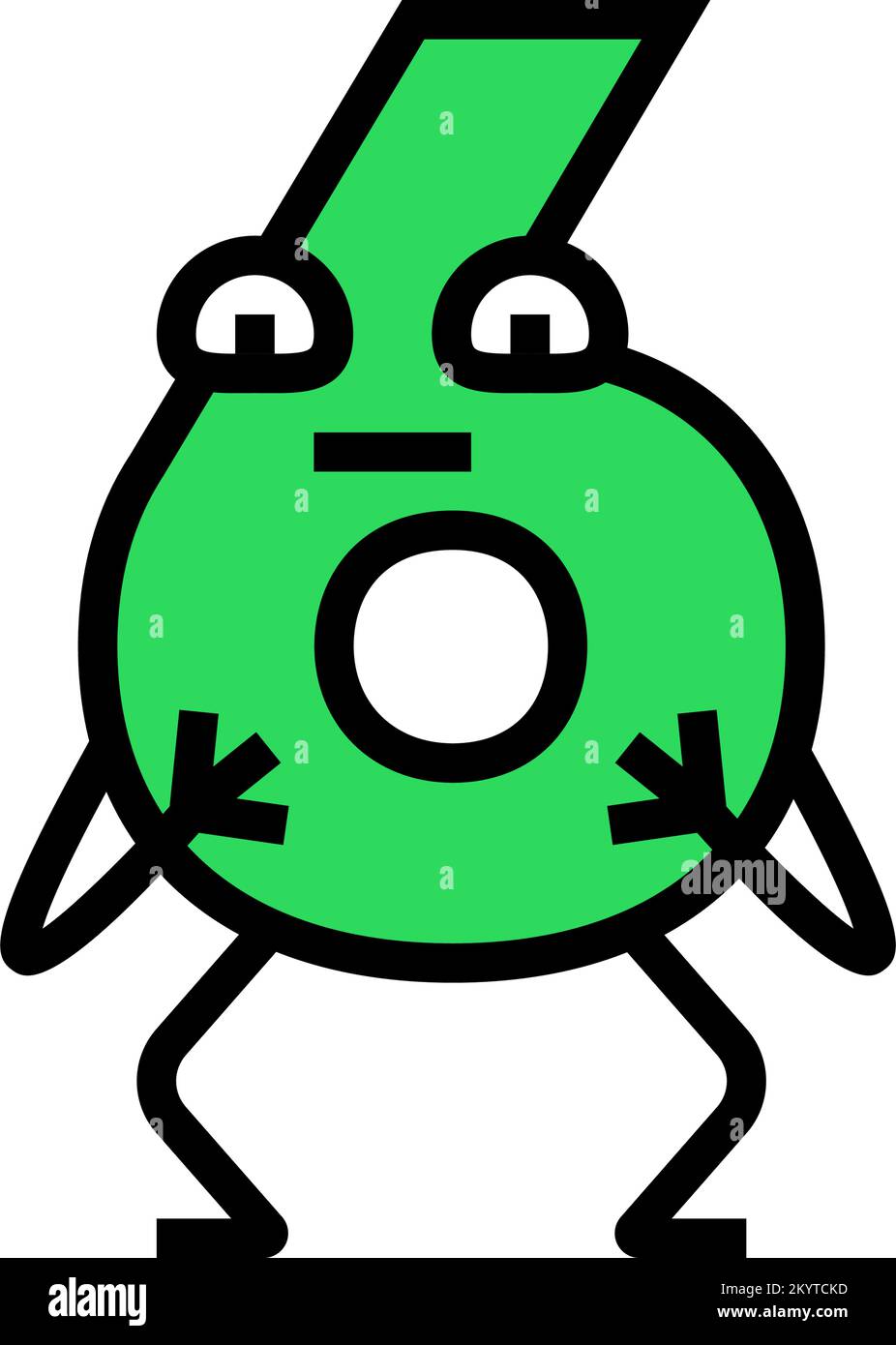 six number character color icon vector illustration Stock Vector Image ...