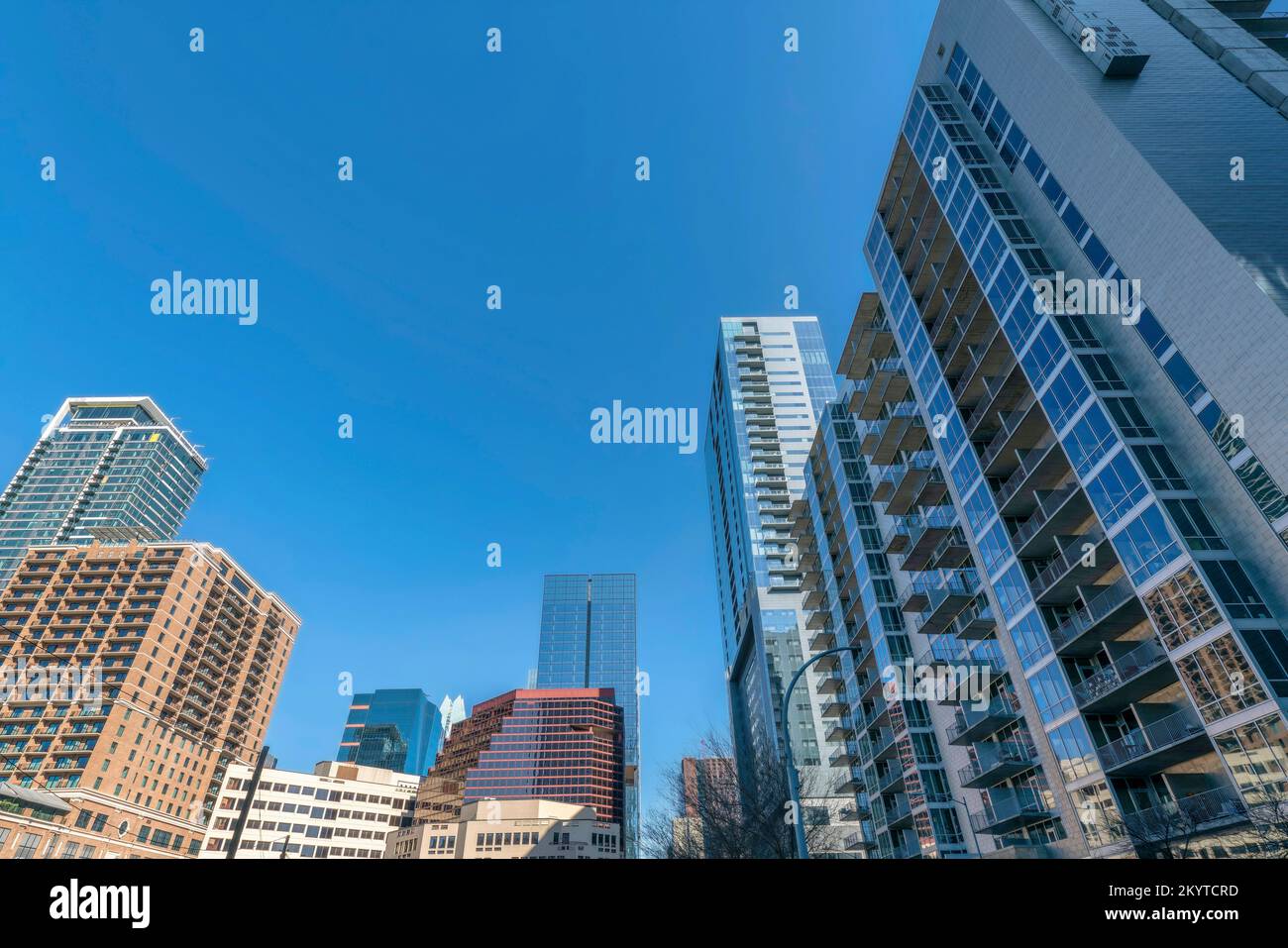 Austin, Texas- Cityscape with classic and modern mid-rise to high-rise ...