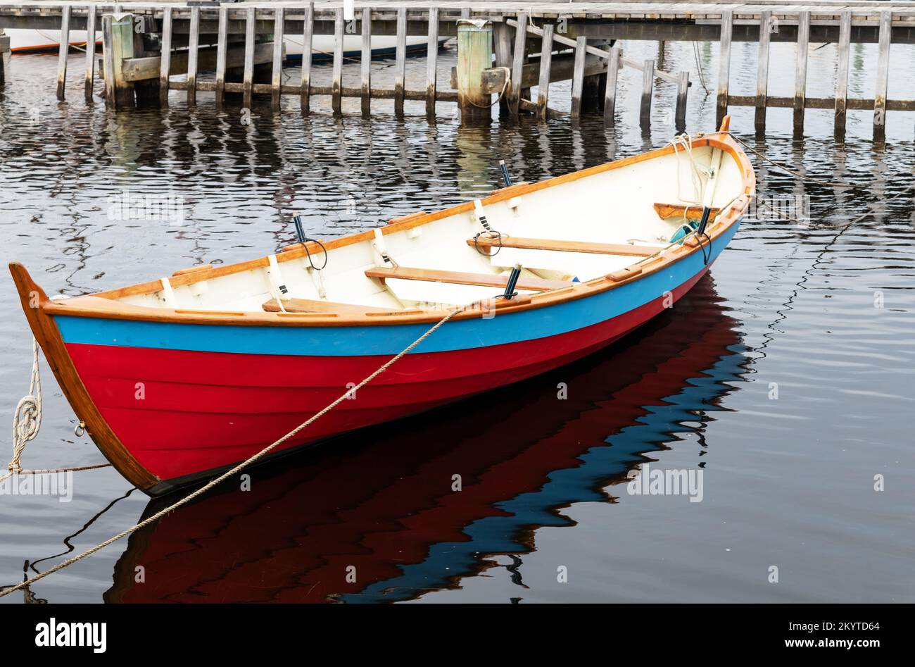 Clinker built wooden boat red hi-res stock photography and images - Alamy