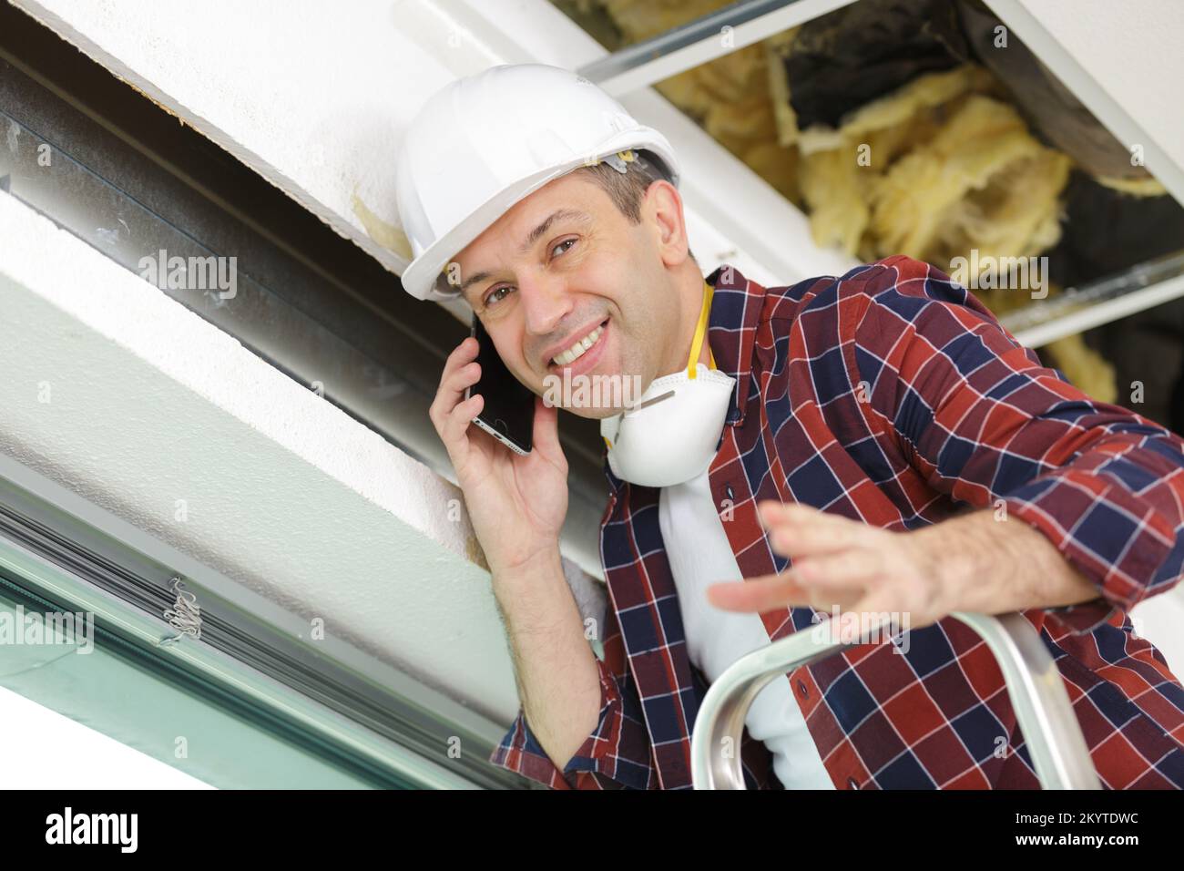 Ladder tradesman renovation hi-res stock photography and images - Alamy