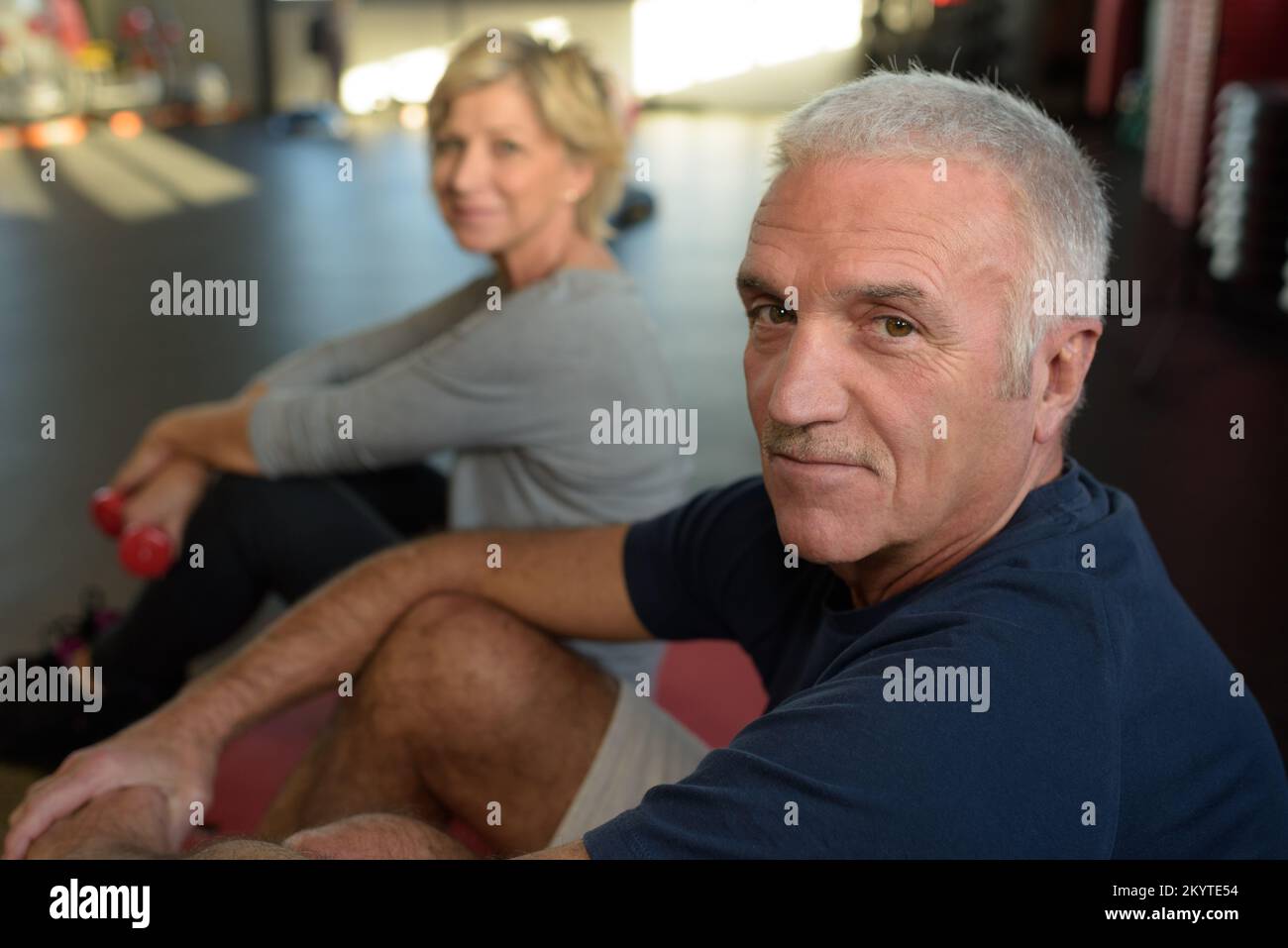 Senior citizen doing yoga hi-res stock photography and images - Alamy