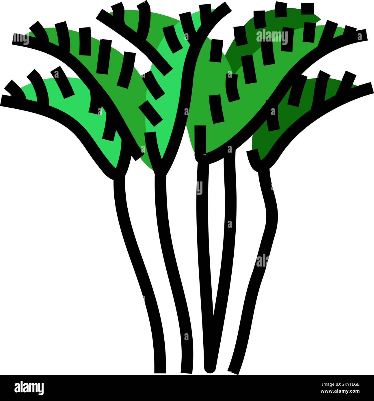 areca palm tree color icon vector illustration Stock Vector Image & Art ...