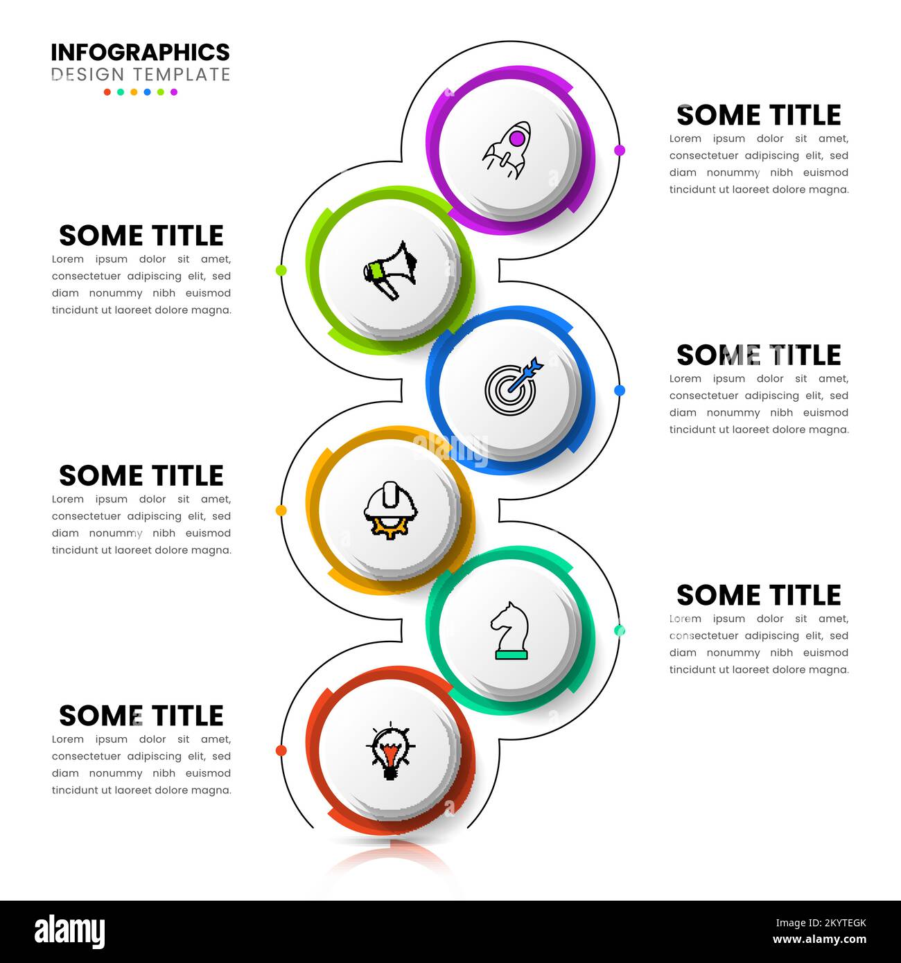 Infographic template with icons and 6 options or steps. Gears. Can be ...