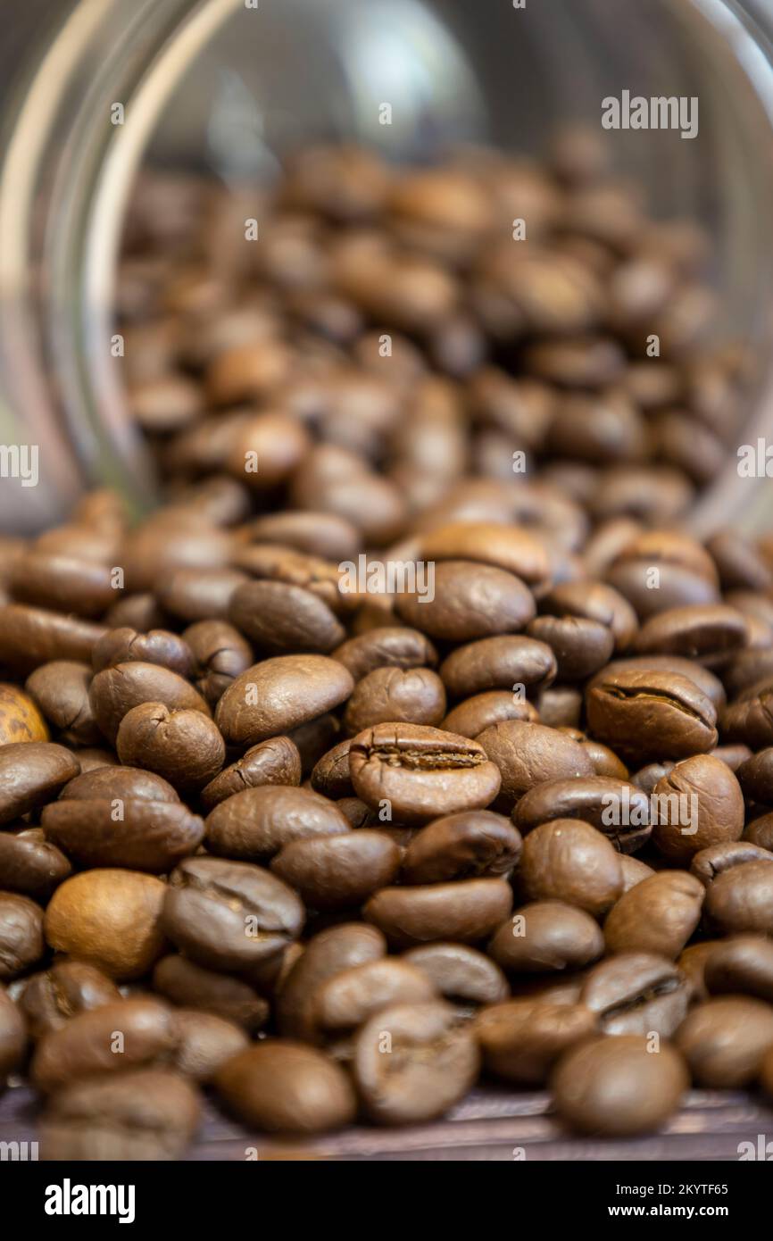 Burnt coffee beans hi-res stock photography and images - Alamy