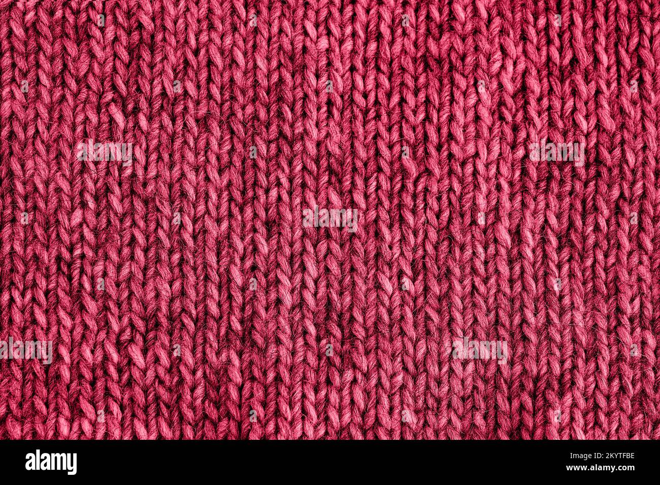 Red viva magenta knitted texture. Handmade Knitwear. Color of the year ...