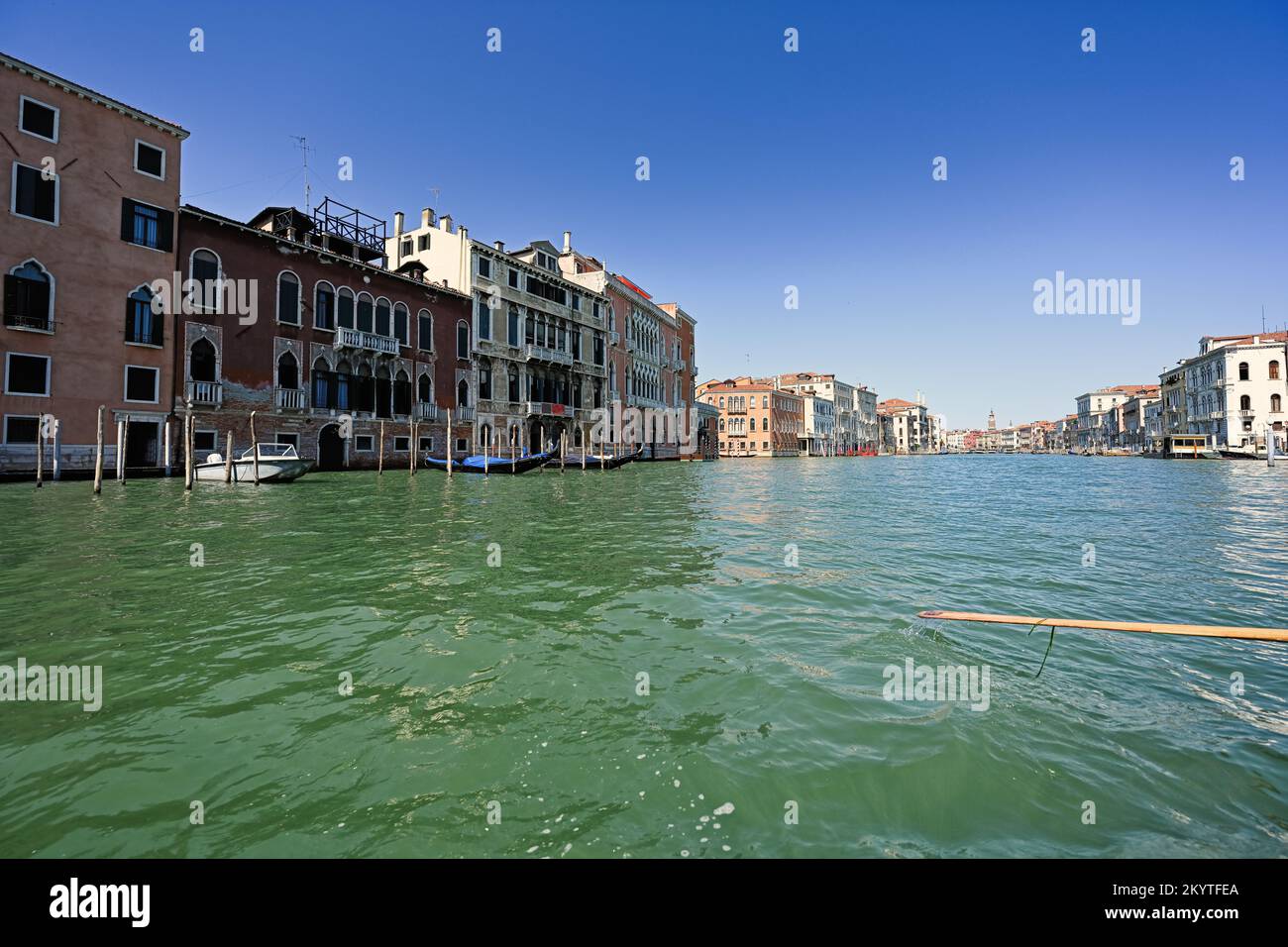 View fron gondola in canal Venice, Italy Stock Photo - Alamy