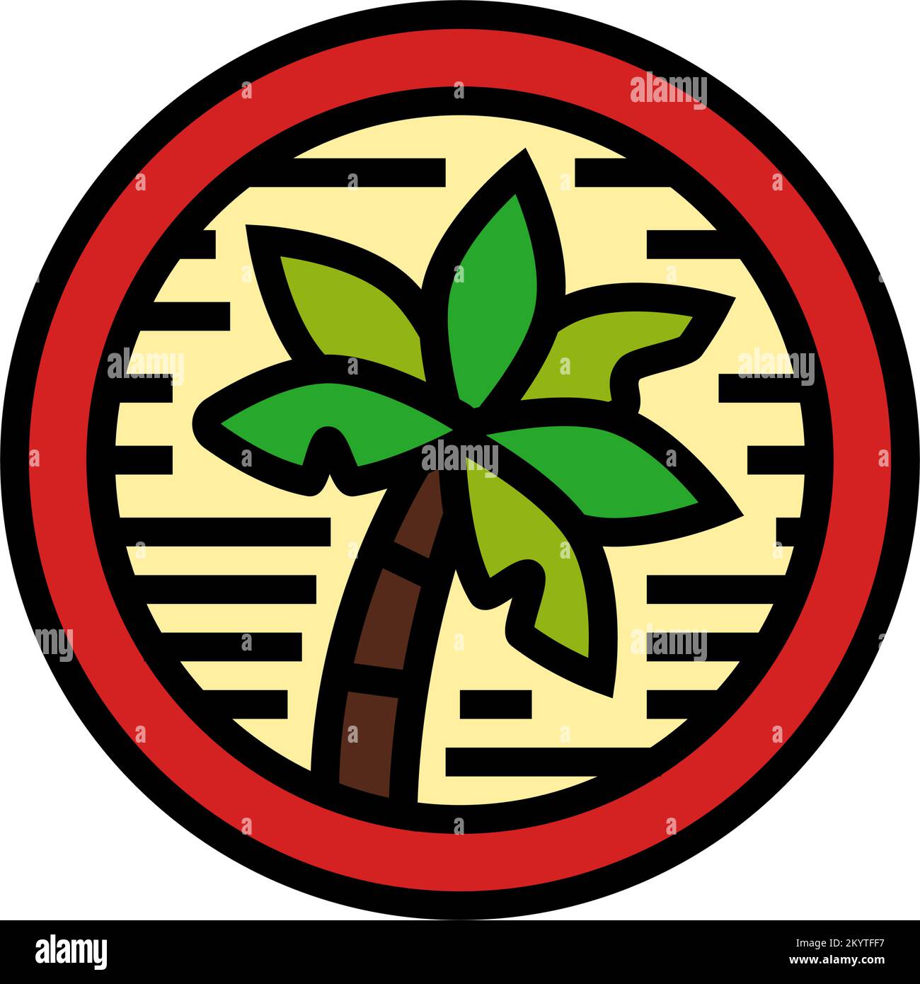 natural palm oil color icon vector illustration Stock Vector Image ...