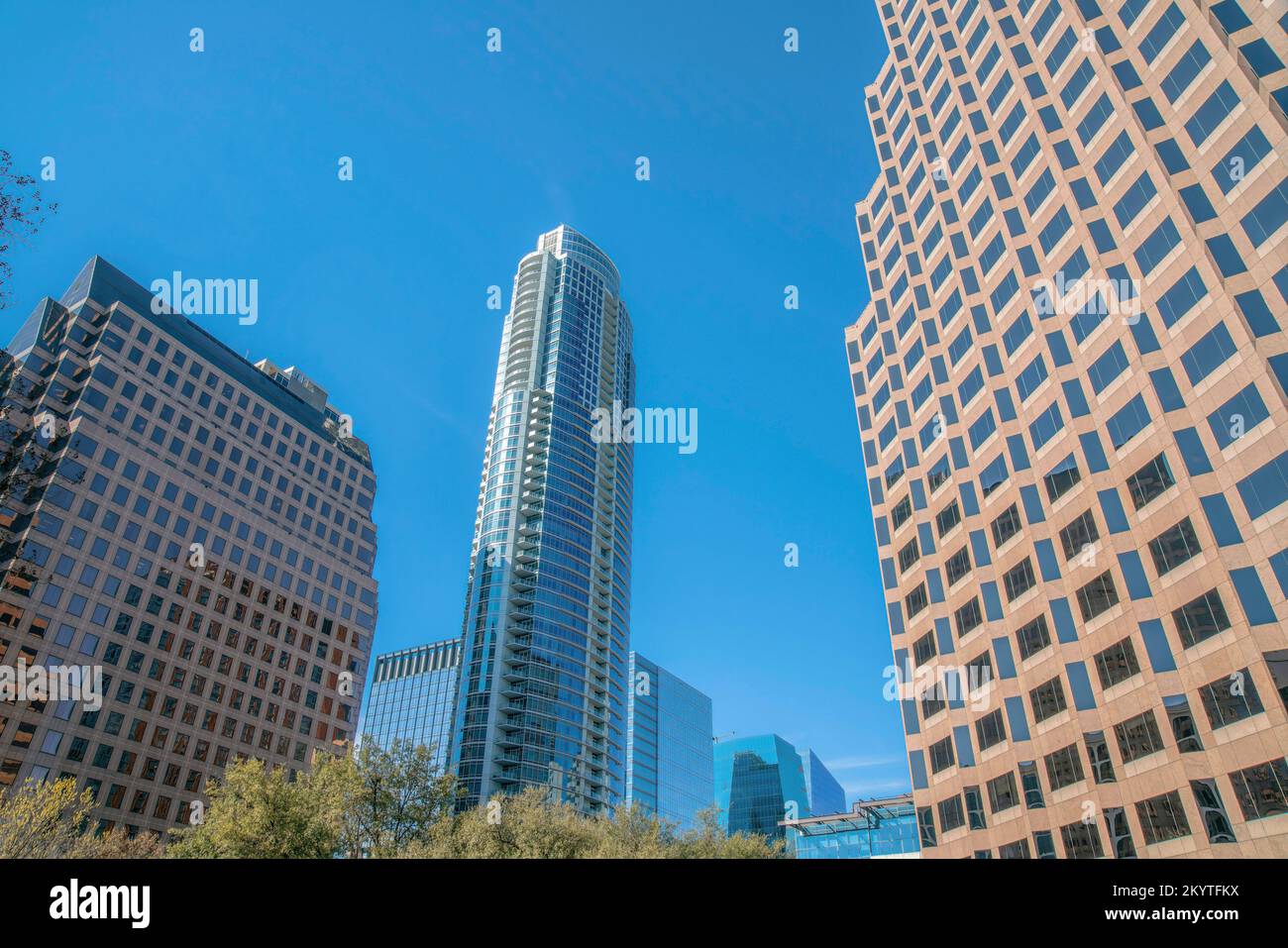 Austin, Texas- Views of modern high rise corporate and residential ...