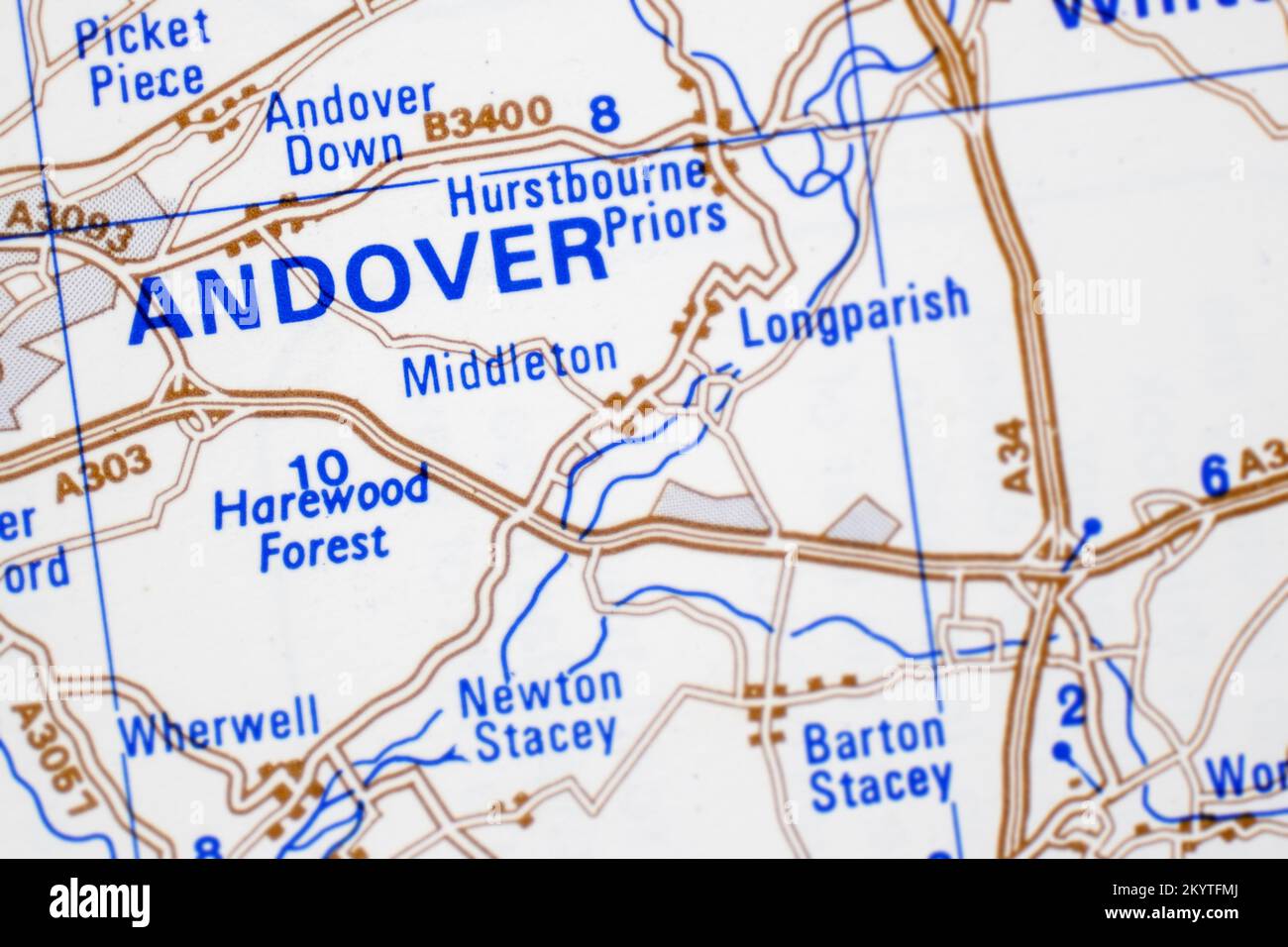 Map of andover hi-res stock photography and images - Alamy