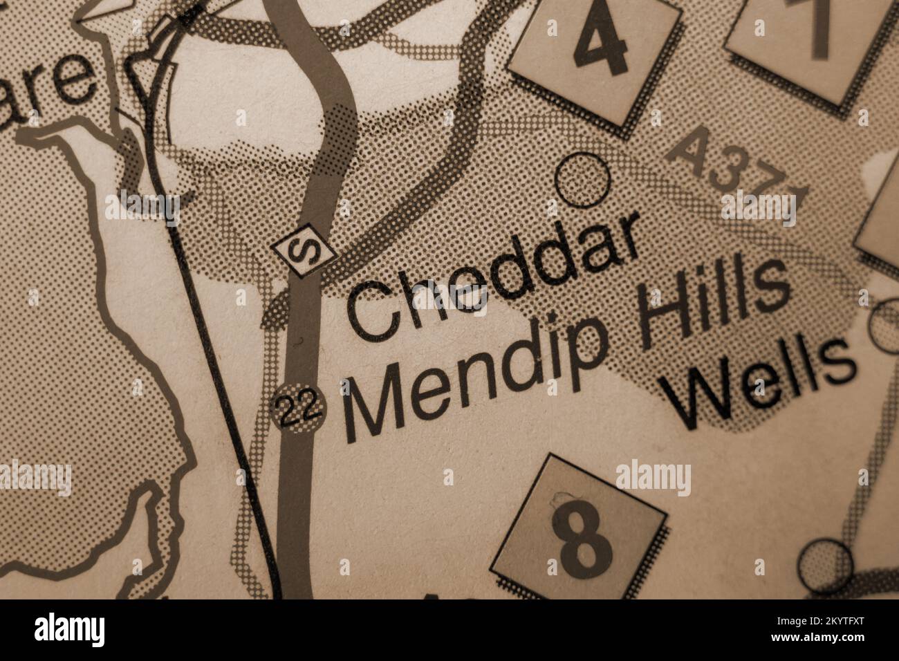 Map of cheddar hi-res stock photography and images - Alamy