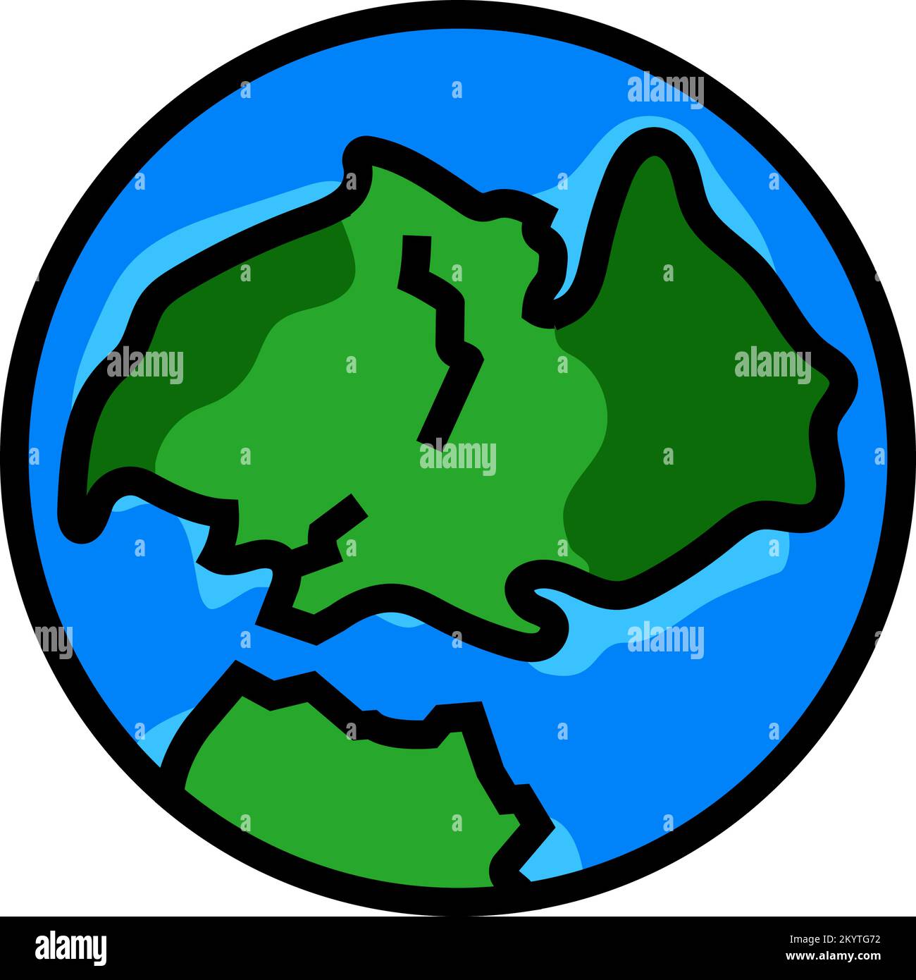 laurasia earth continent map color icon vector illustration Stock ...