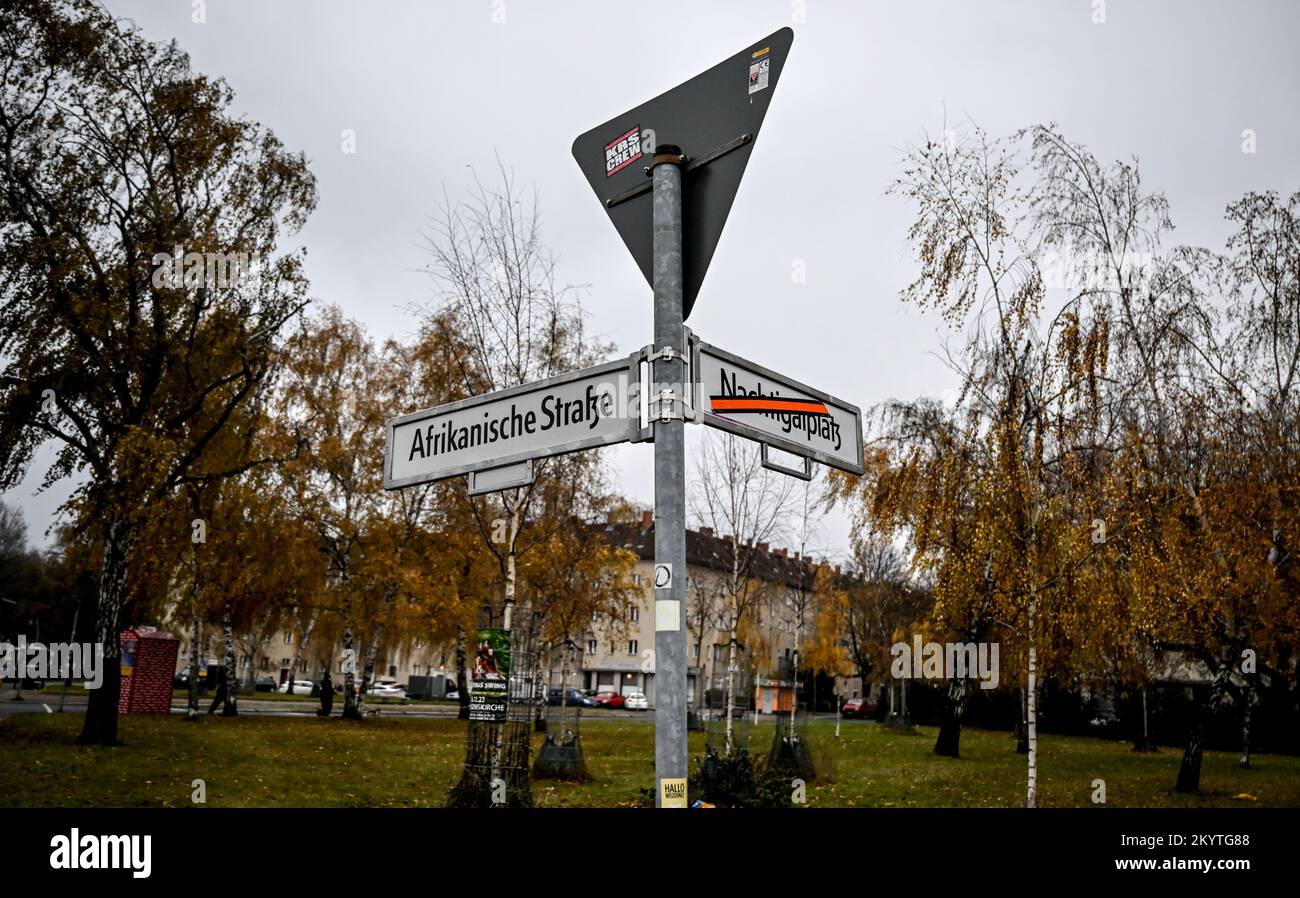 Berlin, Germany. 02nd Dec, 2022. Street sign before the street renaming ...