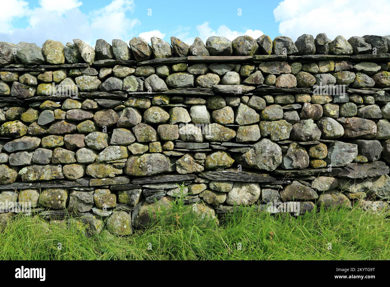 Example of dry stone wall from Borrowdale in Cumbria, England - made ...