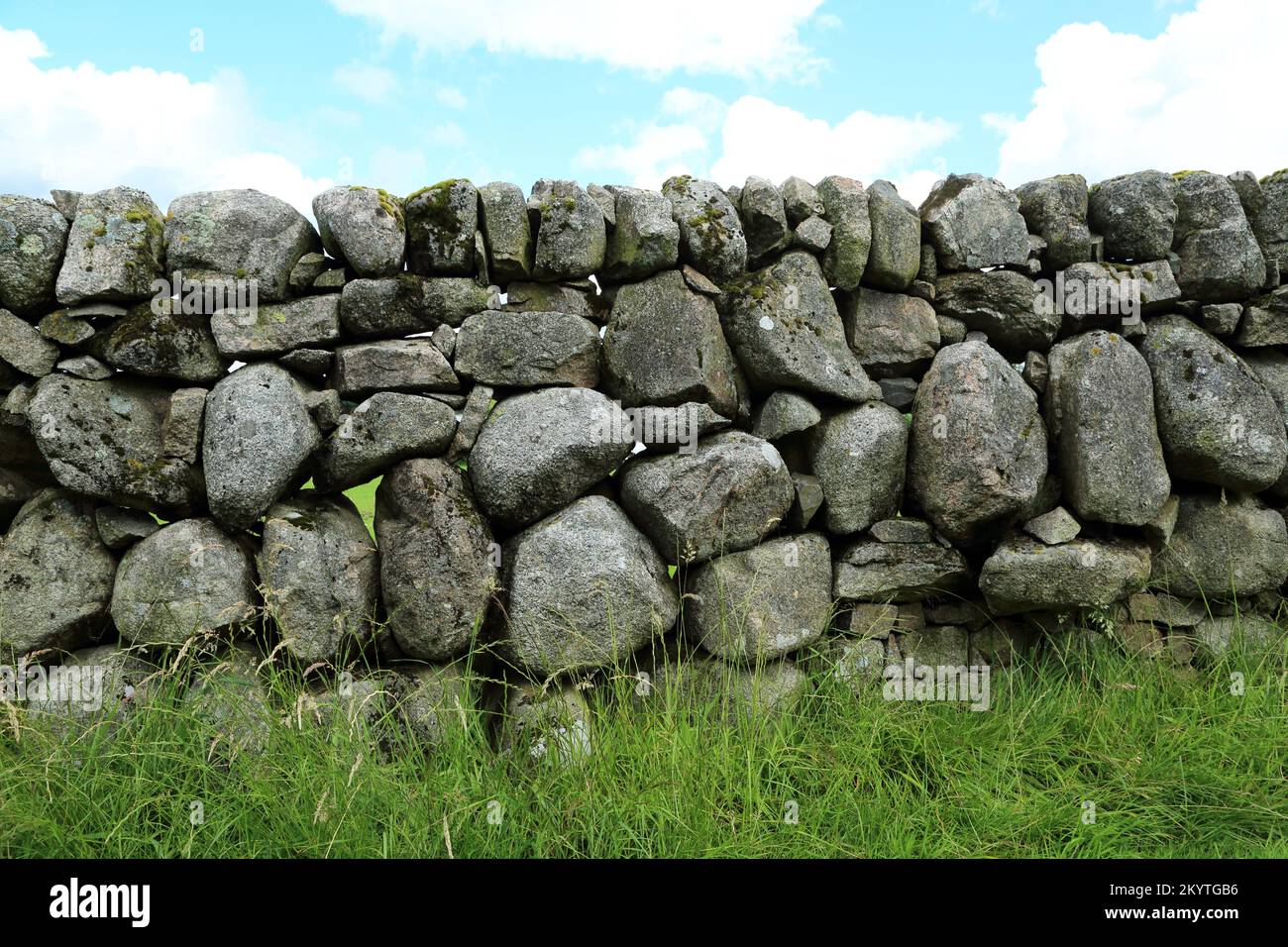 Example of a granite dry stone wall from the Galloway area of South ...