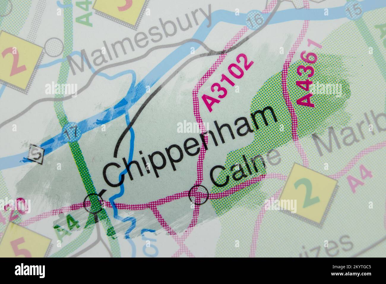 Map of chippenham hi-res stock photography and images - Alamy