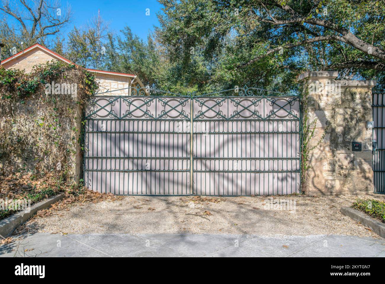 Metal Sheeting With Wrought Iron