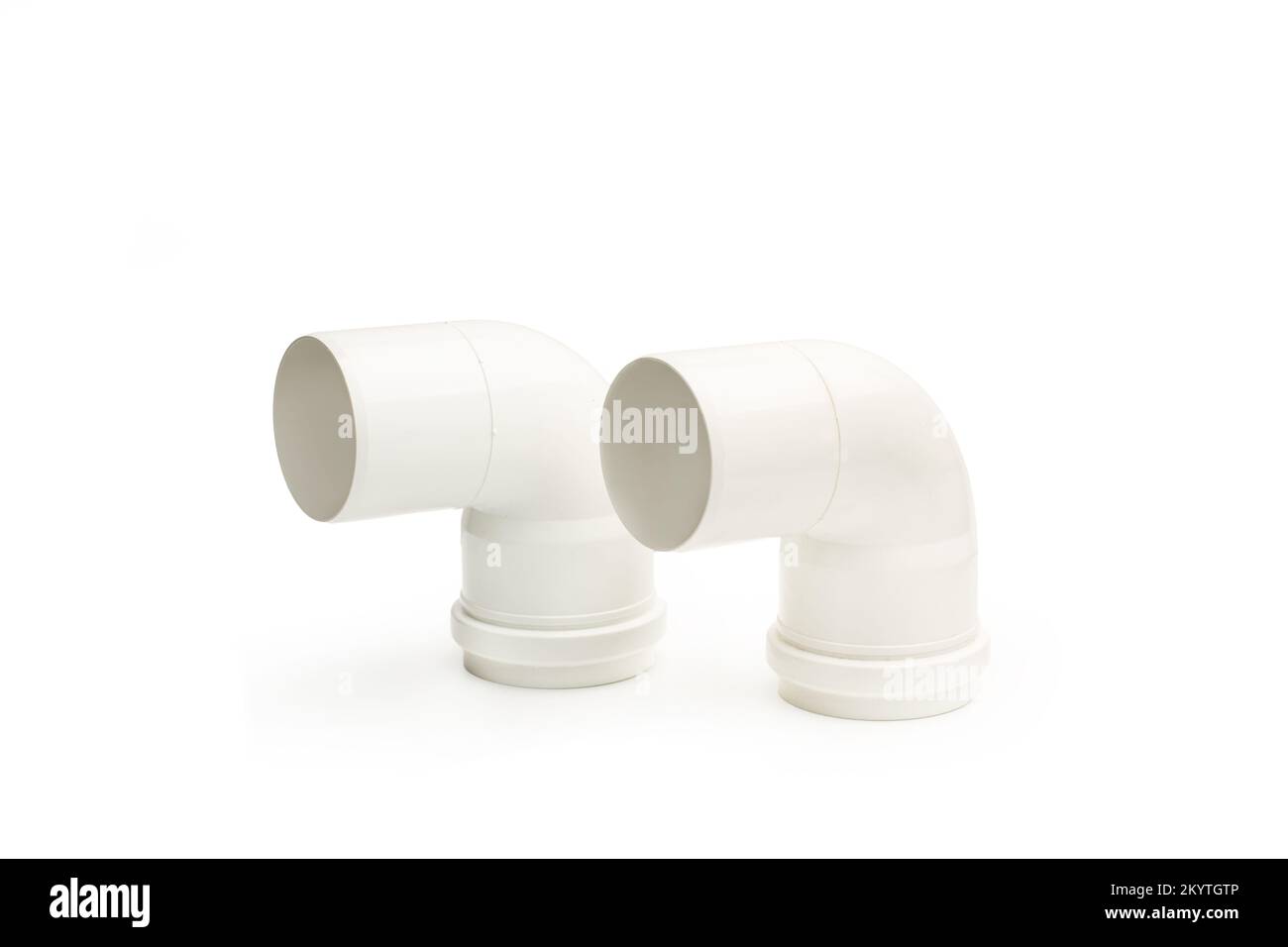 Two PVC curves on a white background with copy space Stock Photo - Alamy
