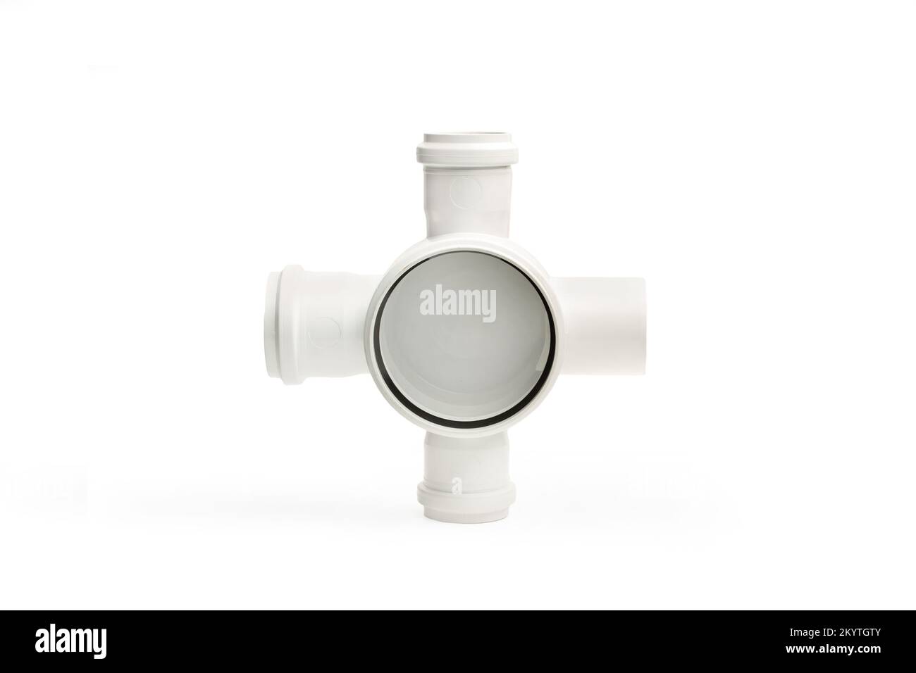 PVC four way splitter on a white background with copy space Stock Photo ...