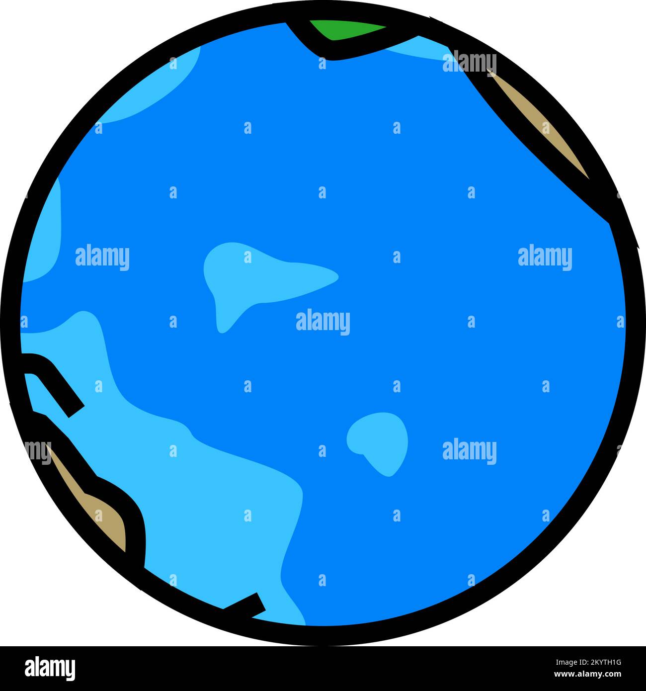 pacific ocean map color icon vector illustration Stock Vector Image ...