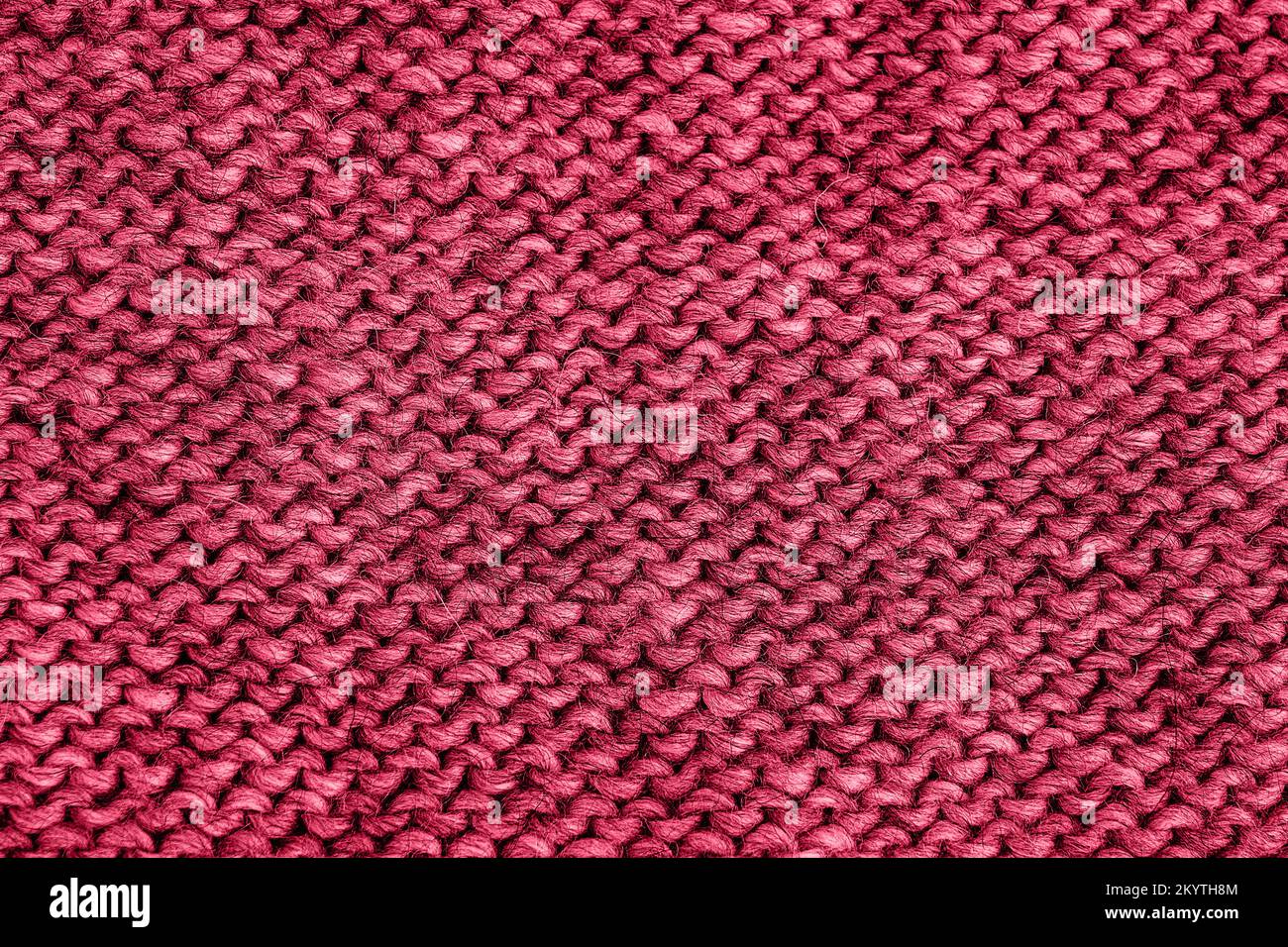 Red viva magenta knitted texture. Handmade Knitwear, reverse stitch ...