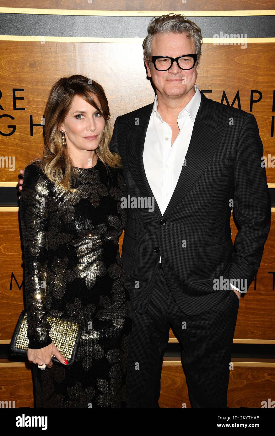 Beverly Hills California December 01 L R Maggie Cohn And Colin Firth Attend Los Angeles