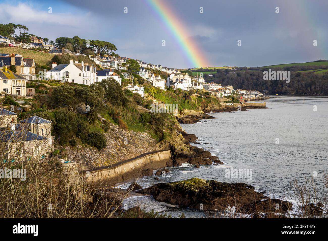 Fowey from St Catherine's Point, Cornwall, England Stock Photo - Alamy